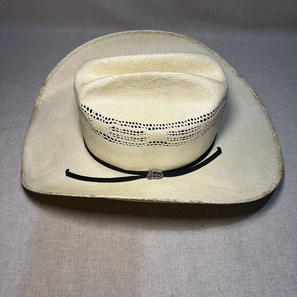 Justin Boots | Accessories | Justin Offwhite Hard Straw Westerncowboy ...